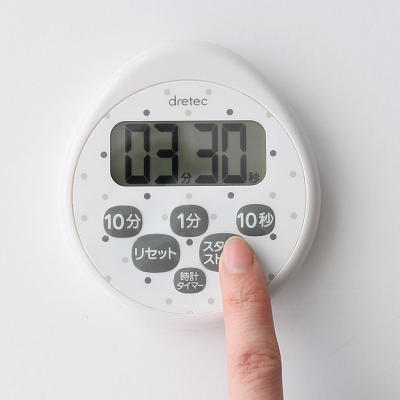 【ASKUL】ドリテック 時計付防水タイマー T－565WT ホワイト - オフィス用品の通販 アスクル